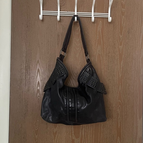 Treesje | Bags | Treesje Leather Studded Boho Bag | Poshmark